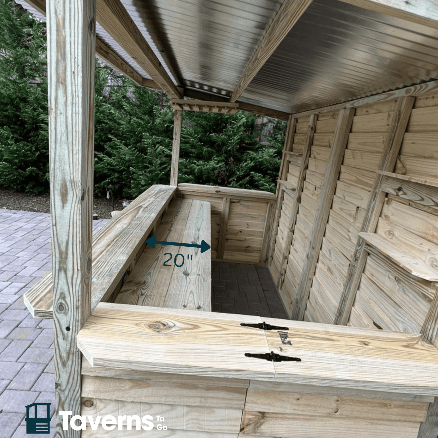 Upgrade main countertops to 12" wide in lieu of 10" – Taverns-To-Go